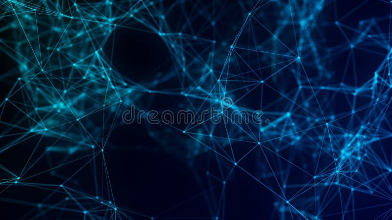 Abstract Background with Connecting Dots and Lines. Network Connection Structure. Plexus Effect ...