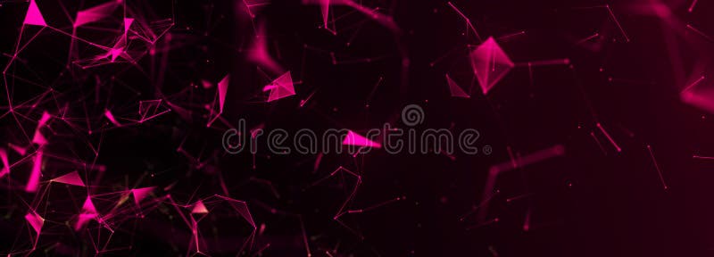 Abstract Background with Connecting Dots and Lines. Network Connection ...