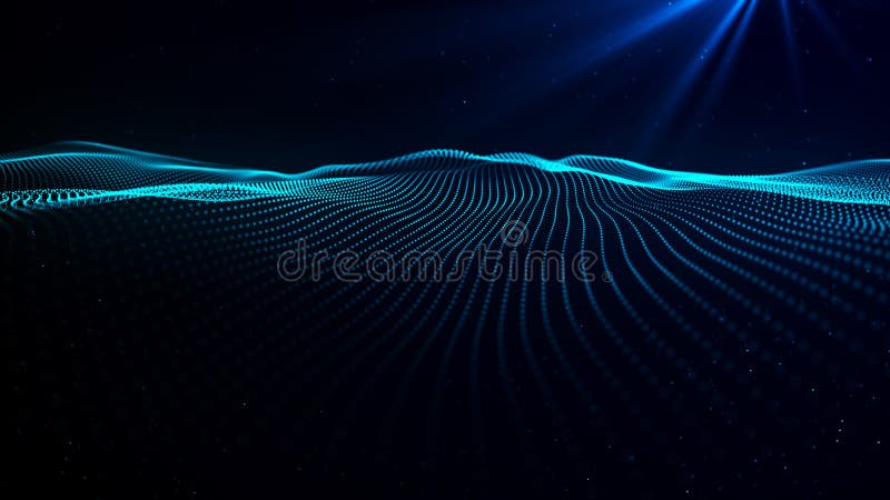 Dynamic Wave Of Glowing Particles Wave Of Glowing Points Digital