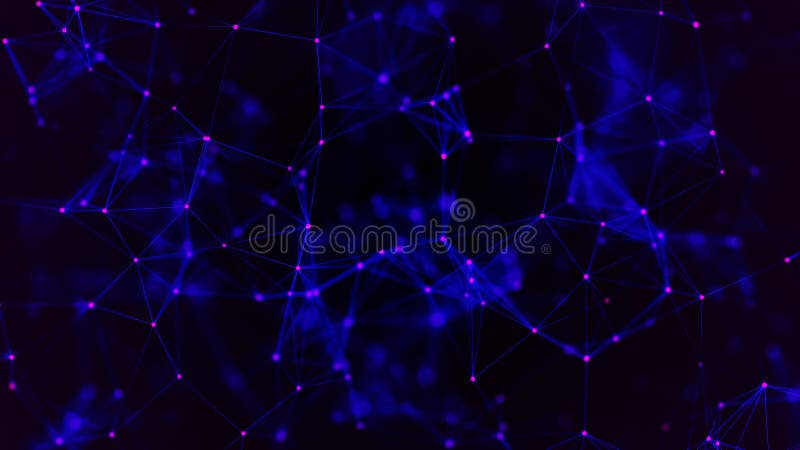 Abstract Background with Connecting Dots and Lines. Network Connection Structure. Plexus Effect ...