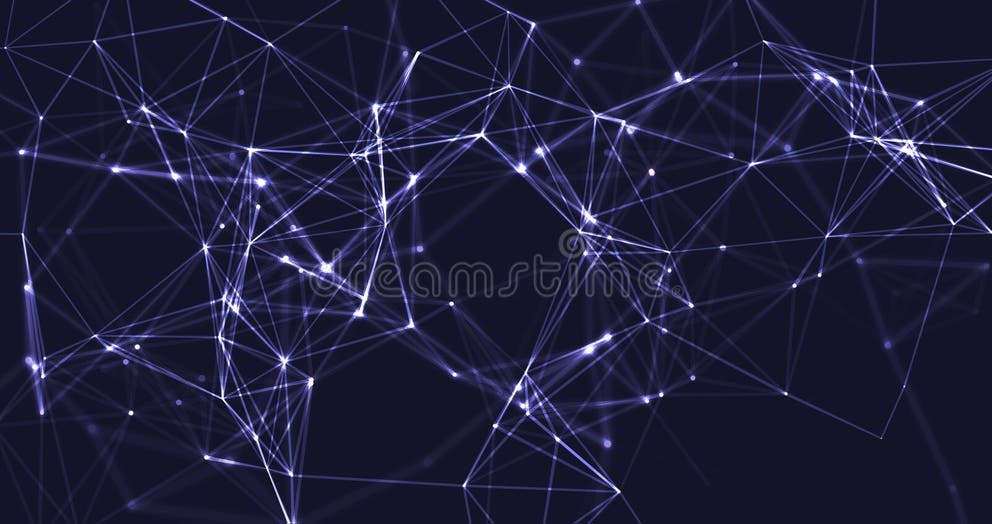 Abstract Background with Connecting Dots and Lines. Network Connection Structure. Plexus Weave ...