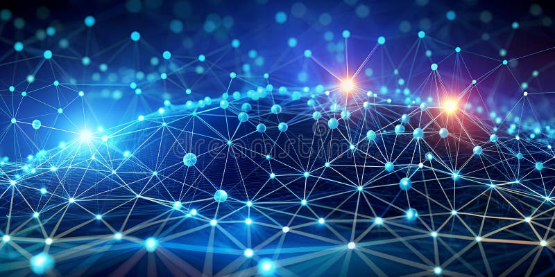 Abstract Background with Connection Dots To Network Technology Digital ...
