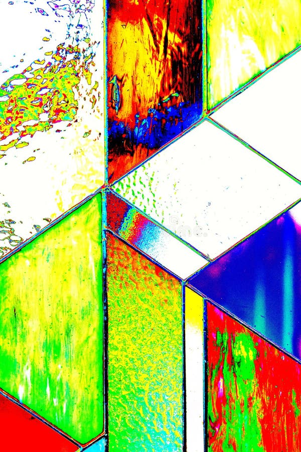 Abstract Background Consisting of Multicolored Glass Squares in a Row ...