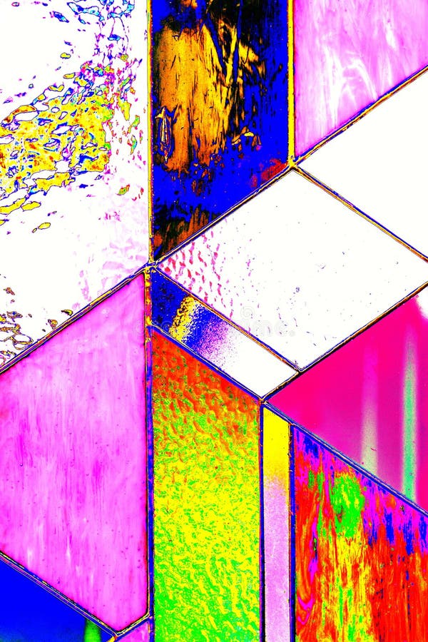 Abstract Background Consisting of Multicolored Glass Squares in a Row ...