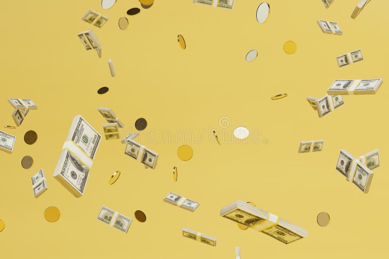 Abstract Background Consisting of Patterns of Bitcoin Coins and Paper ...