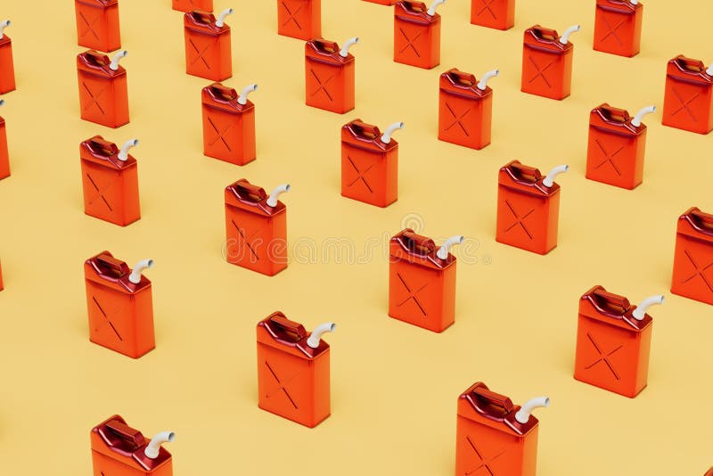 Abstract Background Consisting of Patterns of Red Canisters with Fuel ...