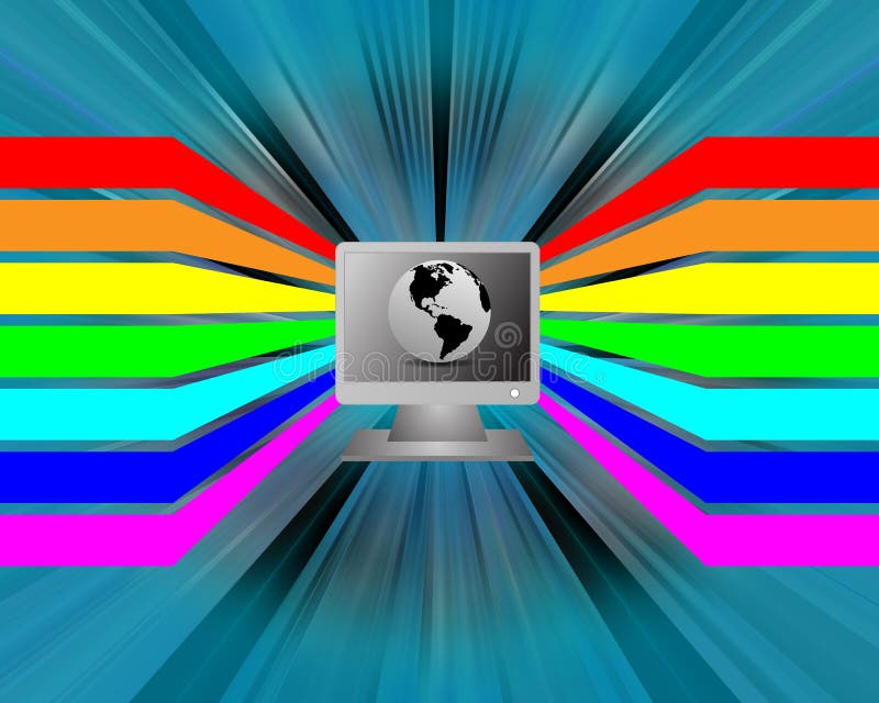 Spectrum and the computer stock illustration. Illustration of ...