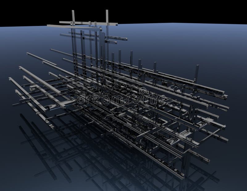 Abstract Background Construction .3d Rendered Illustration Stock ...
