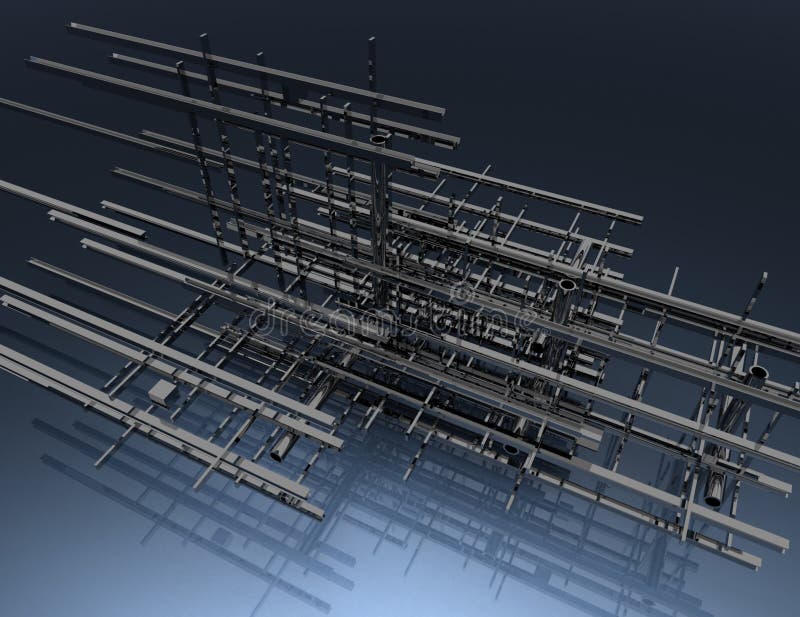 Abstract Background Construction .3d Rendered Illustration Stock ...