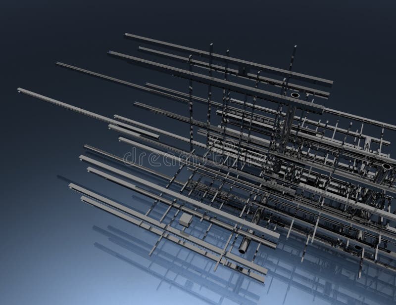 Abstract Background Construction .3d Rendered Illustration Stock ...