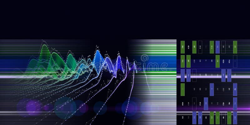 Abstract Background Contain Color Graph from Dotted Guides with Blurred ...