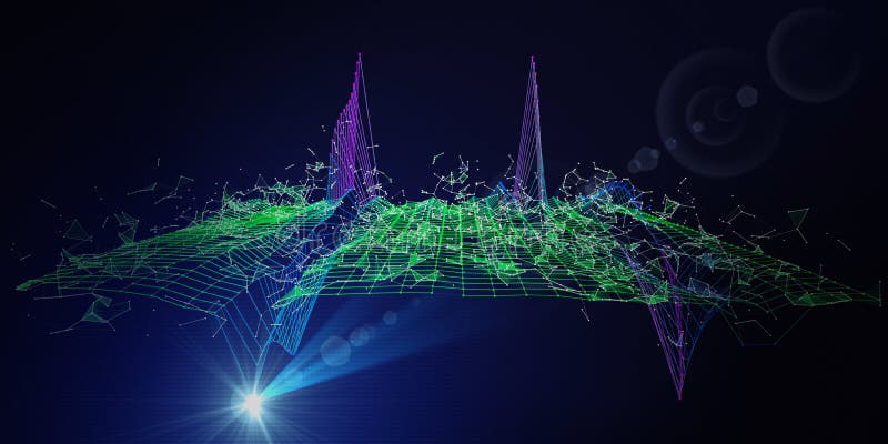 Abstract Background Contain Color Grid in Web with Lines and Light ...