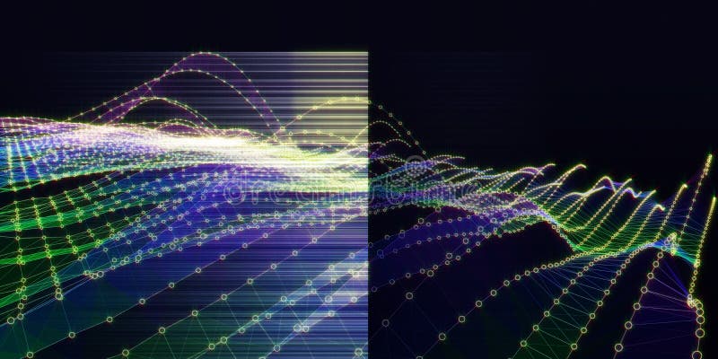 Abstract Background Contain Glow Graph from Dotted Guides with Blurred ...