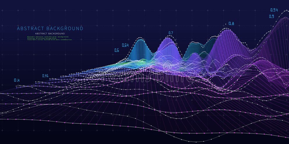 Wireframe Wavy Graph Stock Illustrations – 353 Wireframe Wavy Graph ...
