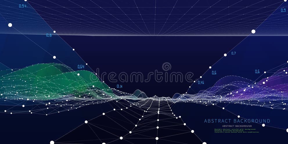 Wireframe Wavy Graph Stock Illustrations – 353 Wireframe Wavy Graph ...