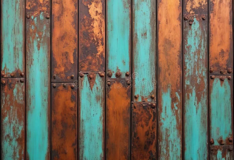 An Abstract Background with Copper, Rust, and Wood Textures and ...