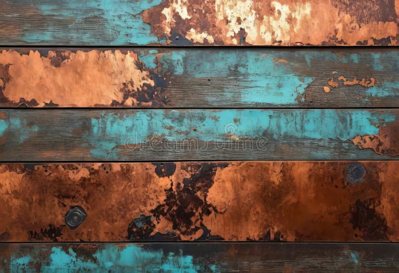 An Abstract Background with Copper, Rust, and Wood Textures and ...