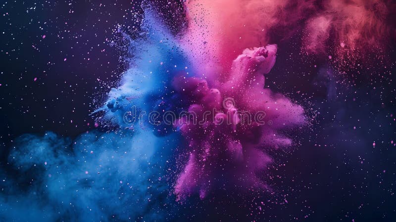 Abstract Background: Cosmic Color Explosion Stock Illustration ...