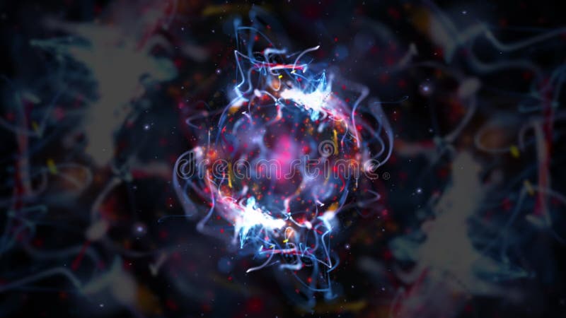 Abstract Background of Cosmical Sphere with Flying Tendrils, Wiggle and ...