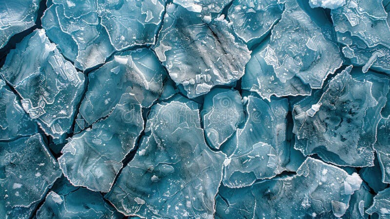 Abstract Background of Cracked Blue Ice Texture Stock Image - Image of ...