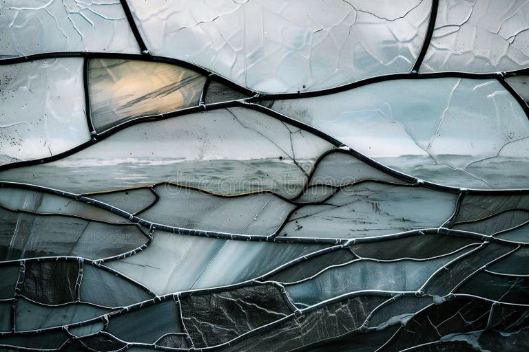 Abstract Background of Cracks on the Glass, Texture of Broken Glass Stock Illustration ...