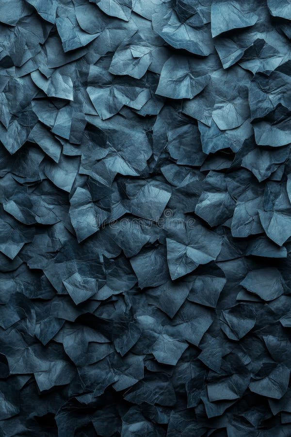 Abstract Background of Crumpled Blue Paper, Texture of Folded, Wrinkled ...