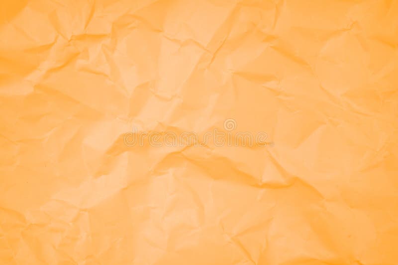 The Abstract Background from Crumpled Orange Color Paper Texture Stock ...