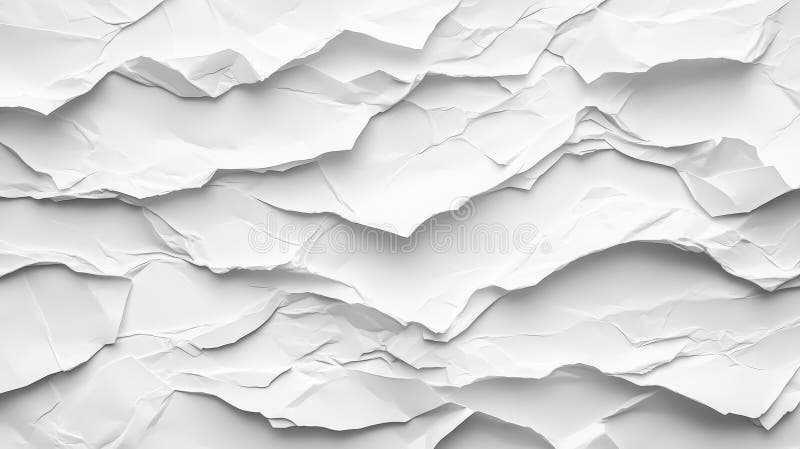 Abstract Background of Crumpled White Paper, Texture of Creased and ...