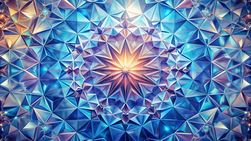 Abstract Background with Crystal Pattern Generative by AI Stock ...