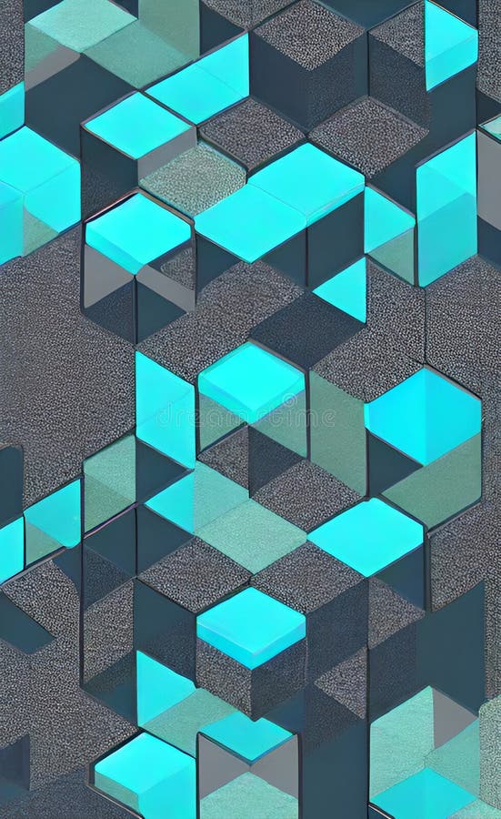 Abstract Background of Cube Blocks Wall Stacking Blue, Light Blue ...