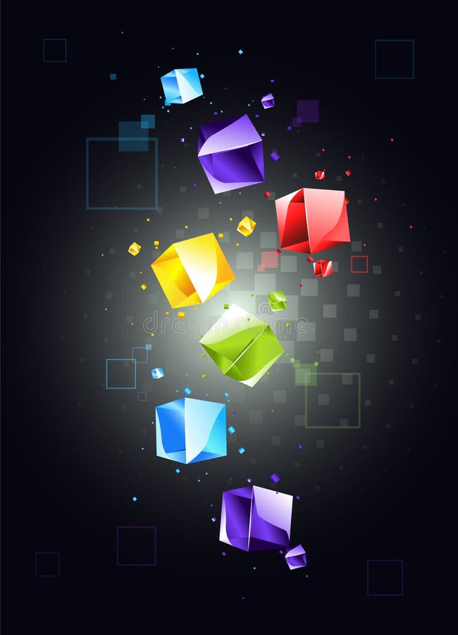 Abstract Background with Cubes Stock Vector - Illustration of shape ...
