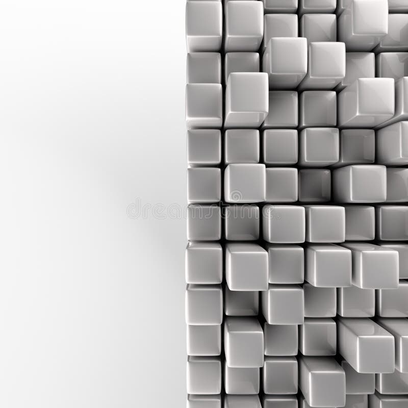 Abstract Background of Cubes Stock Illustration - Illustration of gray ...