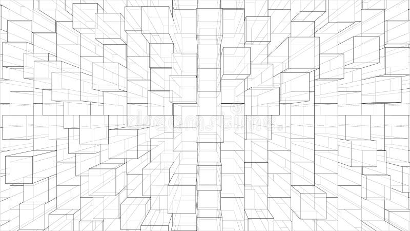 Abstract Background of Cubes Outline. Vector Stock Vector ...