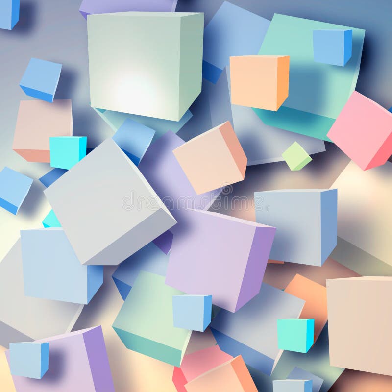 Abstract Background with Cubes Stock Illustration - Illustration of ...