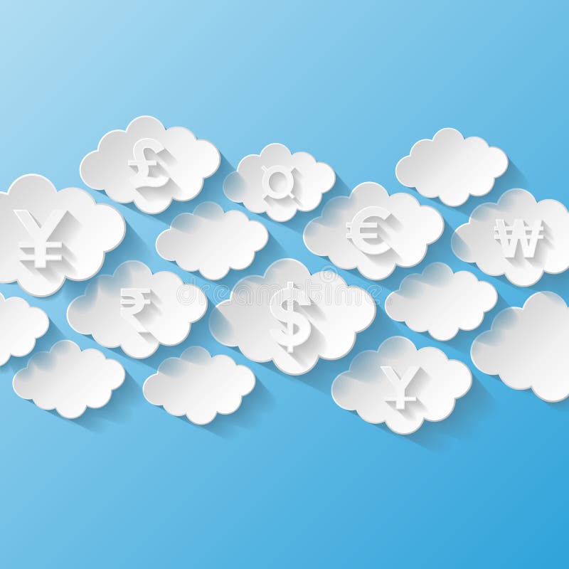 Abstract Background with Currency Symbols Stock Vector - Illustration ...