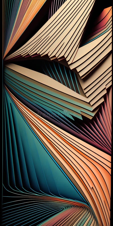 Abstract Background of Curved Lines. 3d Rendering, 3d Illustration ...