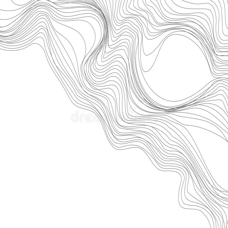 Abstract Background of Curved Lines. the Pattern of Spreading Water ...