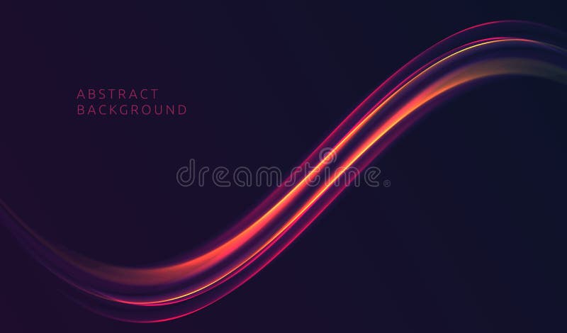 Abstract Background with Curved Shiny Fire Wave As Design Element Stock ...