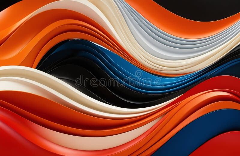 Abstract Background Curvy Waves Stock Illustration - Illustration of ...