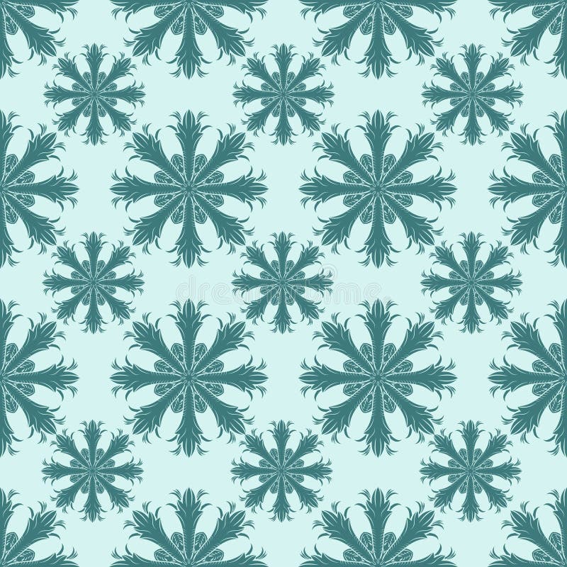 Cyan Flower Frame Vector Illustration Stock Vector - Illustration of ...