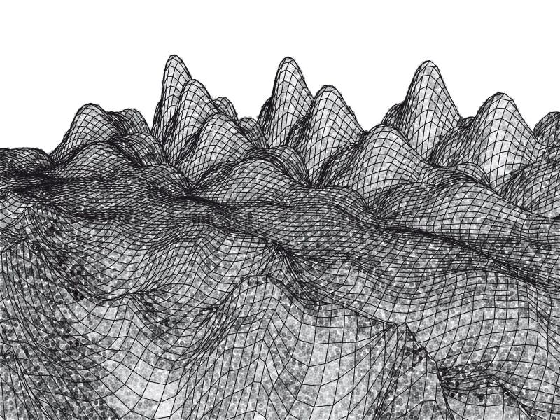 Abstract Background 3d Curve Mesh. Stock Vector - Illustration of ...