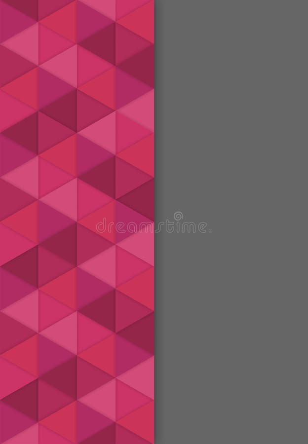 Abstract Background with 3D Effect of Red Triangles - Illustration ...