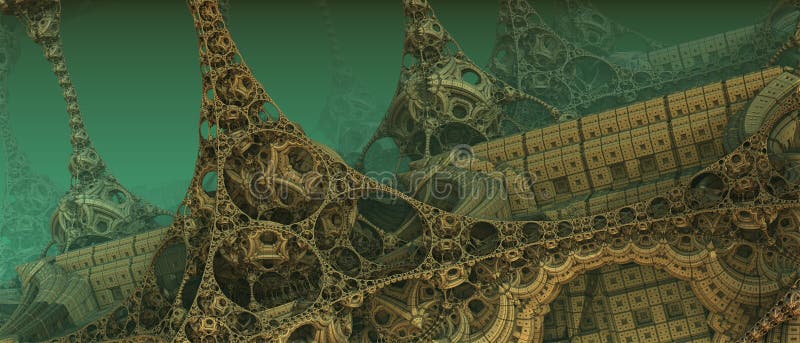 Abstract Background 3D, Fantastic Ancient Civilization Architecture ...