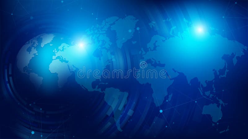 Abstract Background 3D Globe Sphere and Dotted World Map 004 Stock ...