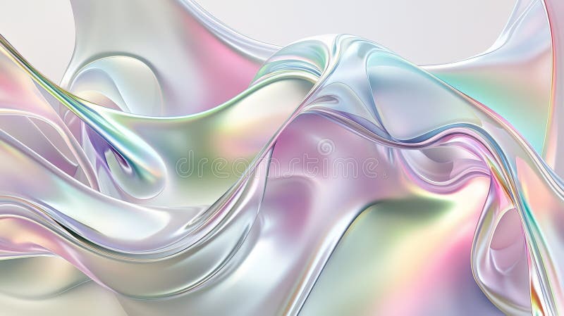Abstract Background with a 3d Illustration Featuring Smooth Pearly ...