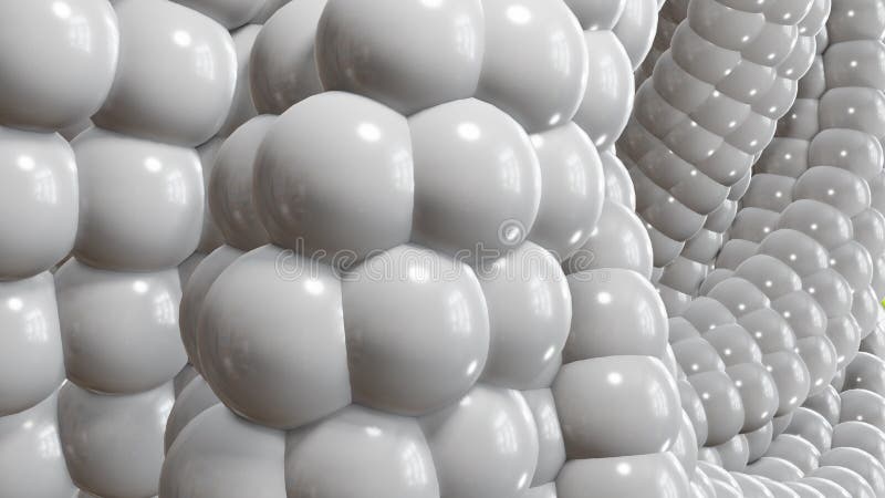 Abstract Background 3D, Many Spheres with Interesting Spiral Pattern ...