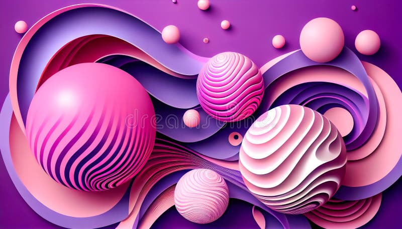 Abstract Background with 3d Marbled Spheres. Generative AI, Generative ...