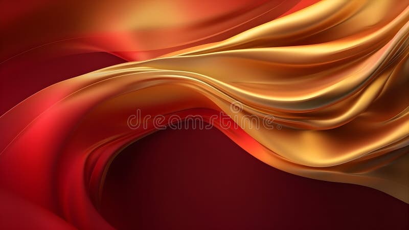 Abstract Background with 3D Red Gradient Silk Fabric ,generative Ai ...