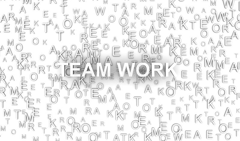 Abstract Background 3D Rendering - Team Work Concept Stock Illustration ...