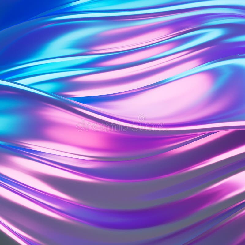 Iridescent Chrome Wavy Gradient Cloth Fabric Abstract Background ...